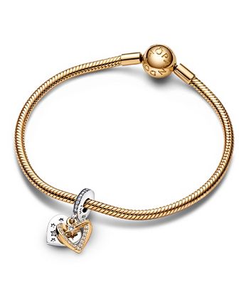 Pandora Cubic Zirconia Shooting Star Hearts Double Dangle Charm - Macy's