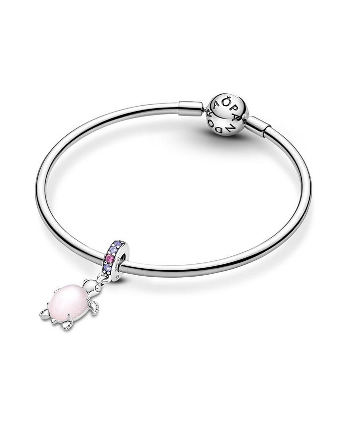 Pandora Manmade Crystals Murano Glass Pink Sea Turtle Dangle Charm - Macy's