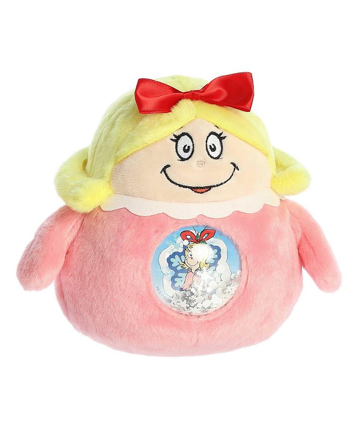 Aurora Small Shaker Cindy Lou Who Dr. Seuss Whimsical Plush Toy Pink 8 ...