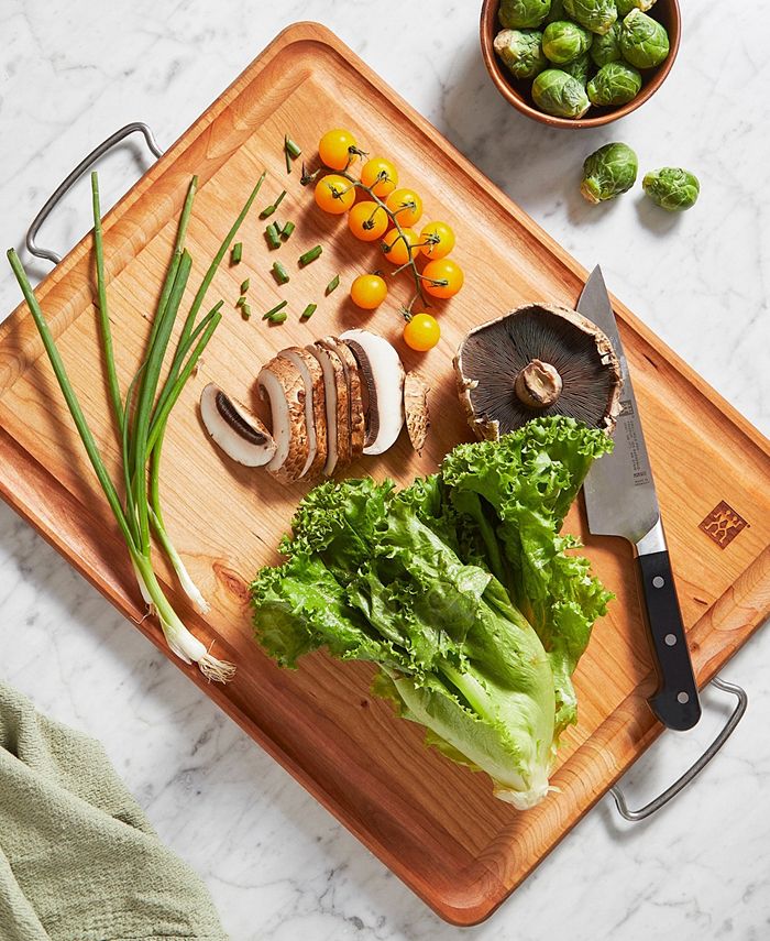 Zwilling Cherry Wood Carving Board with Handles - Macy's