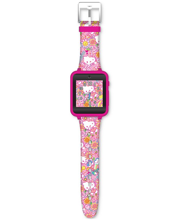 Accutime Kid's Hello Kitty Pink Silicone Strap Smart Watch 40mm - Macy's