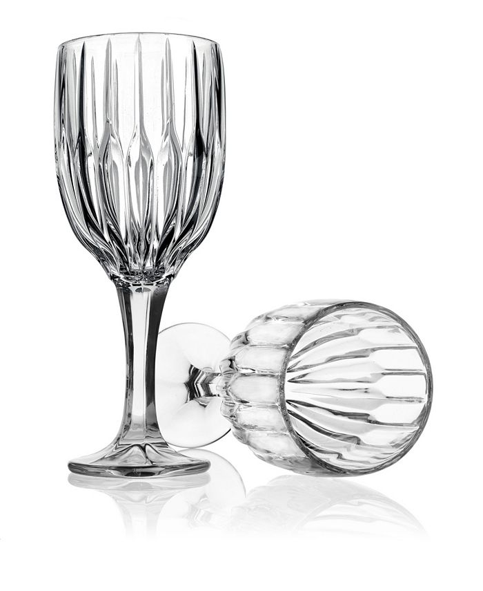 Godinger Pleat Goblets Set of 4, - Macy's