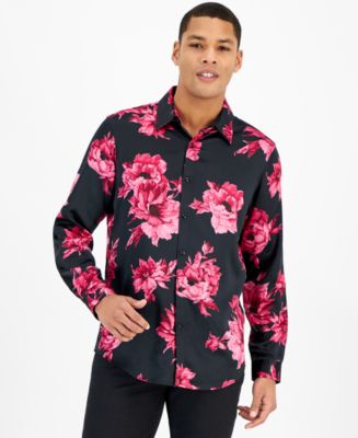 I.N.C. International Concepts Men's Bouquet Long Sleeve Button-Front ...