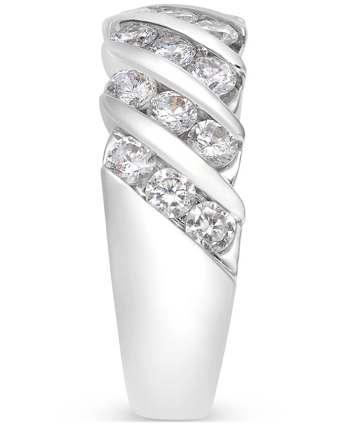 Macy's Diamond Diagonal Channel-Set Anniversary Ring (1-1/3 ct. t.w ...