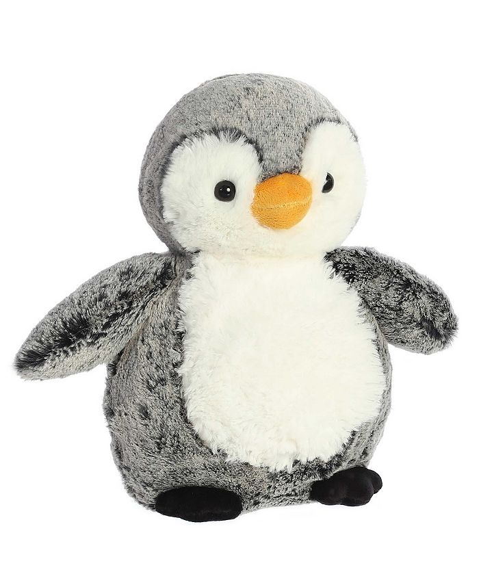 Aurora Medium Perky Penguin Sweet & Softer Snuggly Plush Toy Gray 9.5 ...