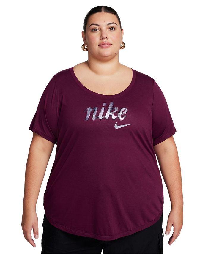 Nike Women's Plus Size Essential Tunic Logo T-Shirt - Macy's
