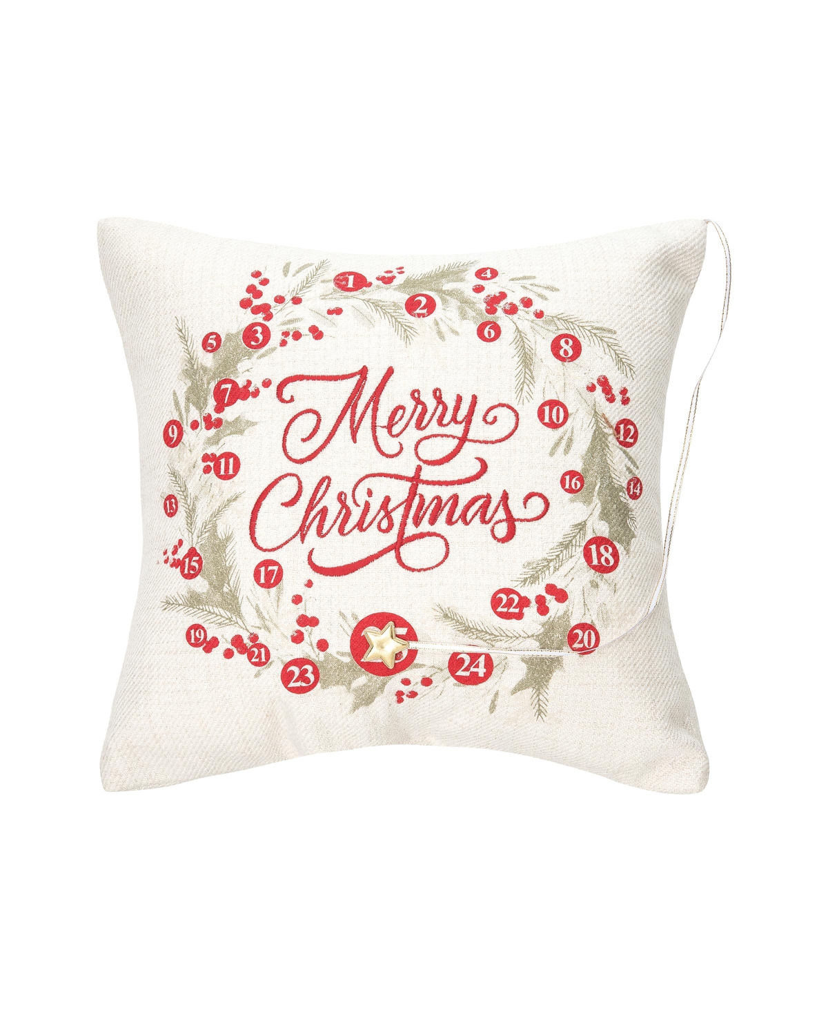 Click here for Merry Christmas Wreath 13.5 x 13.5 Embellished Thr... prices