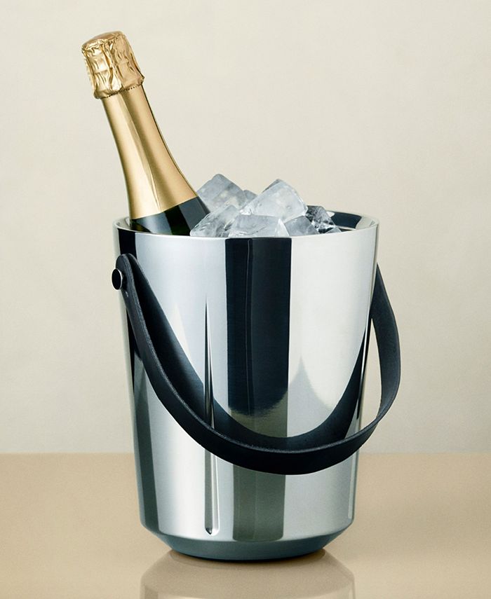 Rosendahl Stainless Steel and Leather Champagne Bucket - Macy's