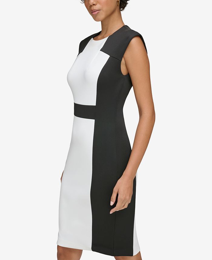 Calvin Klein Petite Colorblocked Sheath Dress - Macy's
