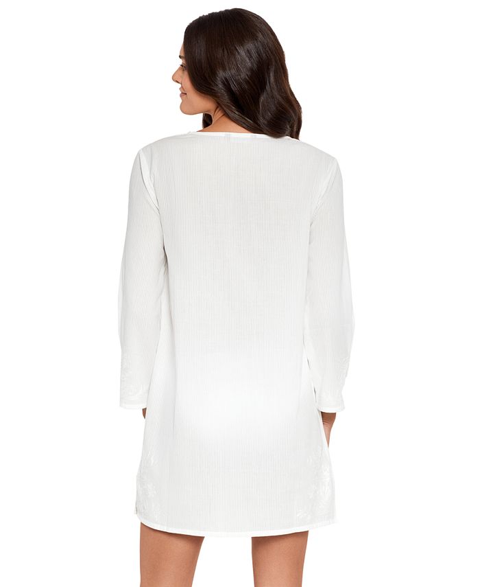 Lauren Ralph Lauren Women's Embroidered Tunic Cover-Up - Macy's