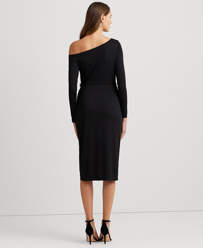 Lauren Ralph Lauren Women's Buckle-Trim Jersey Off-The-Shoulder Dress - Macy's