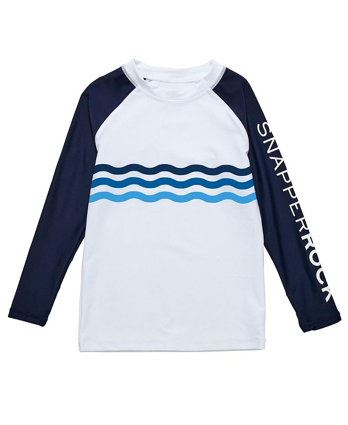 Snapper Rock Wave Stripe LS Rash Top - Macy's