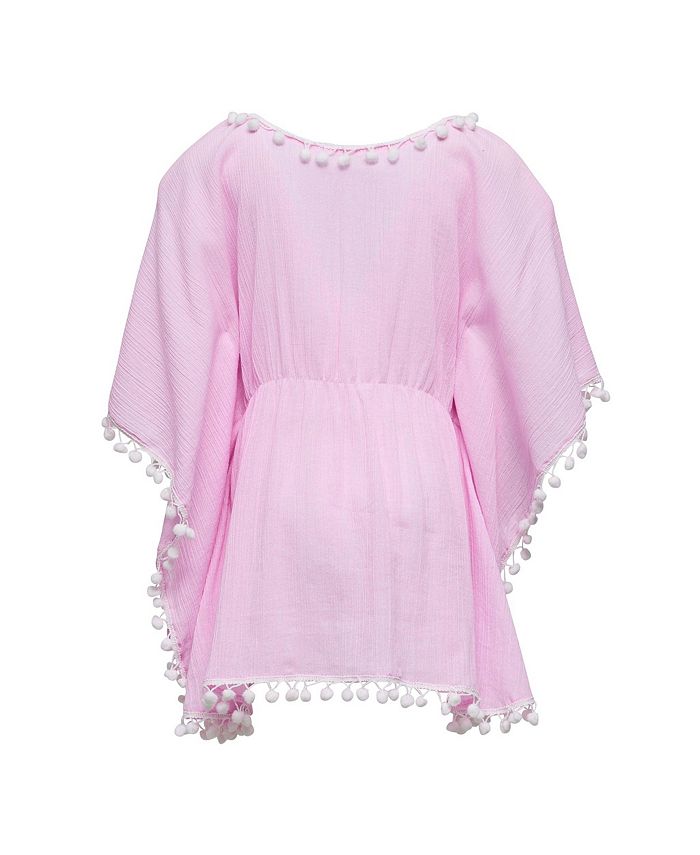 Snapper Rock Toddler, Child Girl Pink Sherbet Pom Pom Cover Up - Macy's