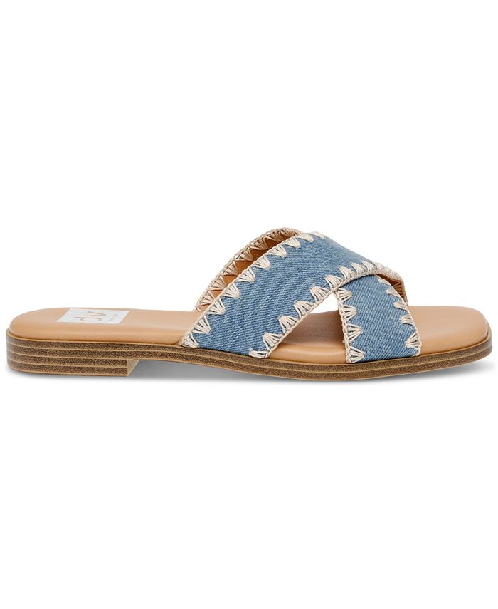 DV Dolce Vita Women's Miguel Crisscross Flat Slide Sandals - Macy's