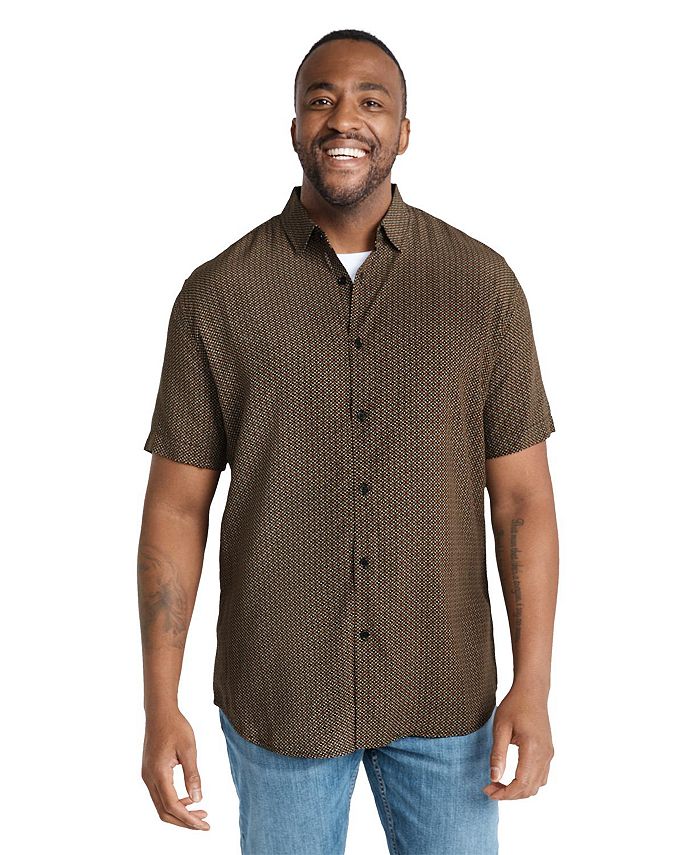 Johnny Bigg Men's Flynn Geo Print Viscose Shirt - Macy's