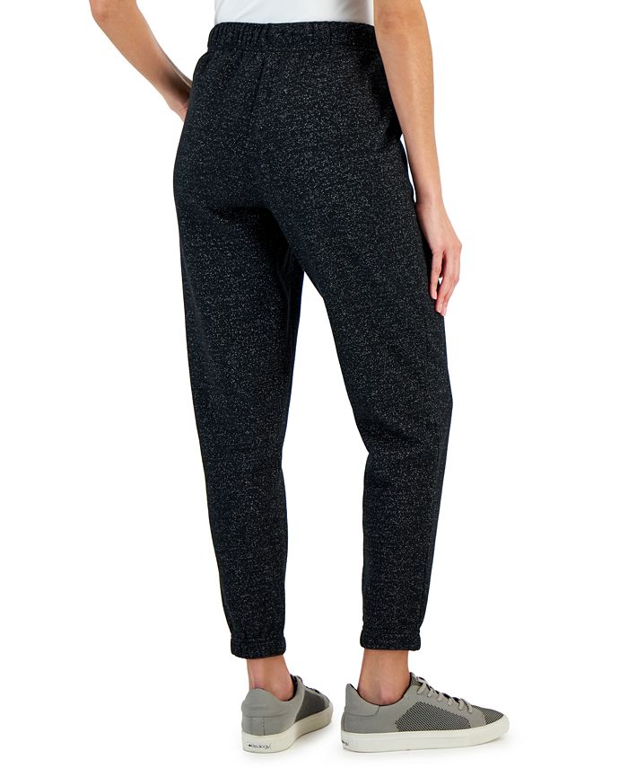 ID Ideology Women's Metallic Fleece Jogger Pants, Created for Macy's ...
