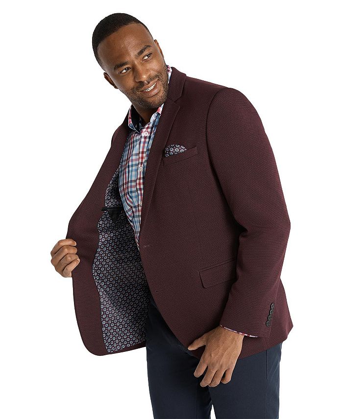 Johnny Bigg Big & Tall Milton Textured Stretch Blazer Suit - Macy's