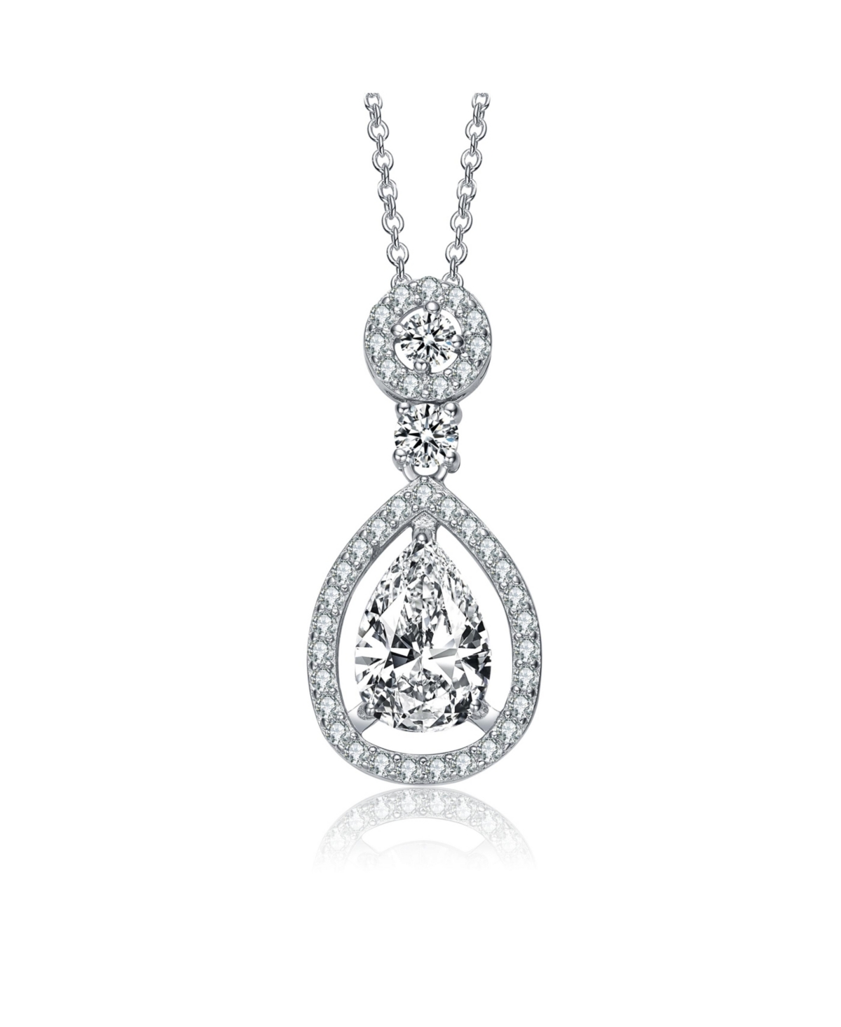 Click here for Sterling Silver White Gold Plated Clear Cubic Zirc... prices