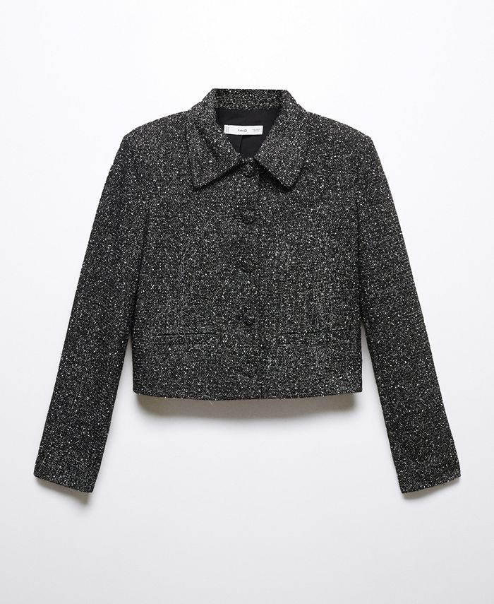 MANGO Women's Marbled Tweed Jacket - Macy's