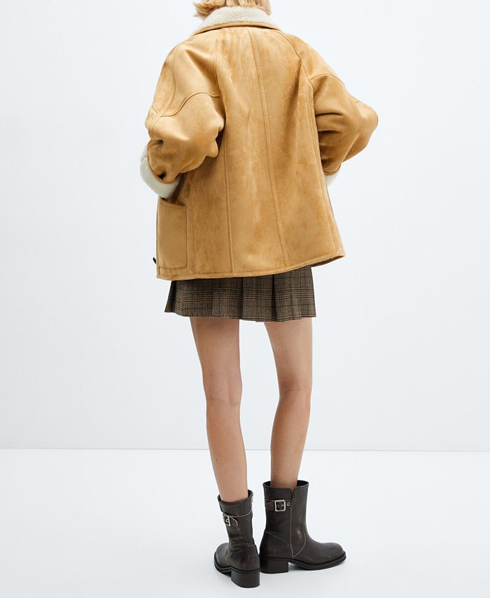 MANGO Women's Double-Sided Button Coat - Macy's