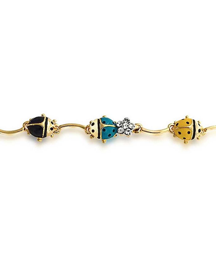 Bling Jewelry Colorful Good Luck Garden Lucky Ladybug Link Charm ...