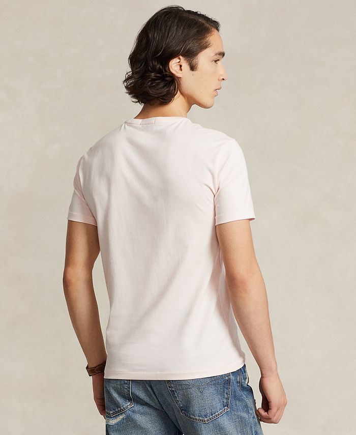 Polo Ralph Lauren Men's Pink Pony Custom Slim Jersey T-Shirt - Macy's