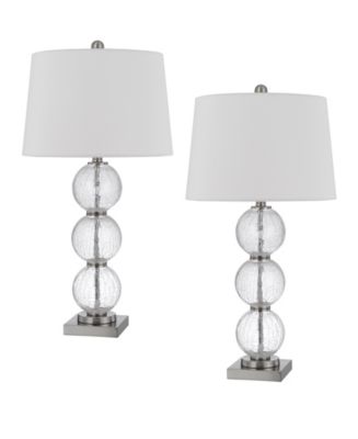 29" Height Clear Crackle Table Lamp Set - Macy's
