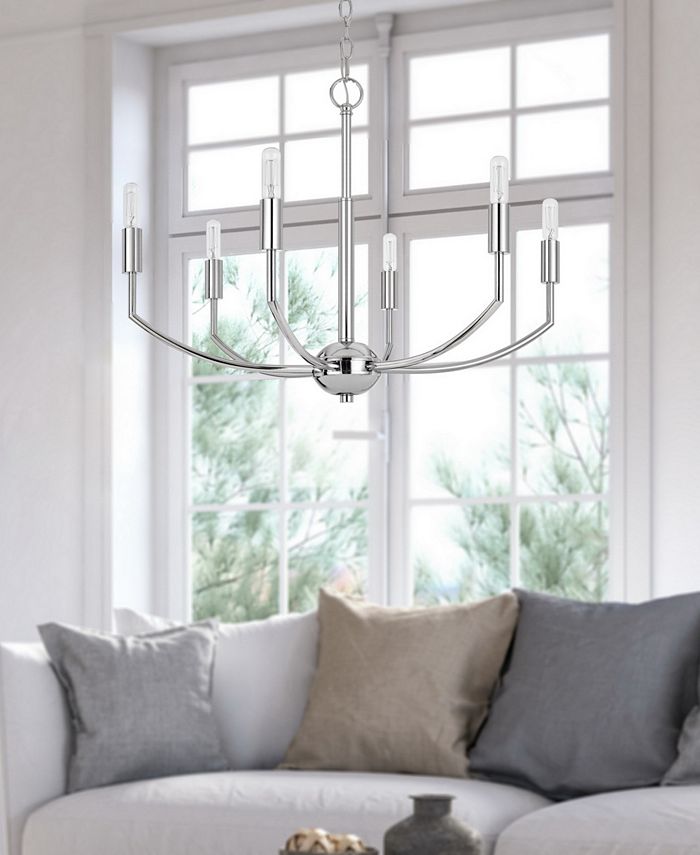 Cal Lighting Maxton 6 Light 19" Height Metal Chandelier - Macy's