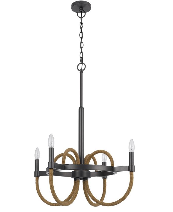 Cal Lighting Rowland 4 Light 29" Height Metal Chandelier - Macy's