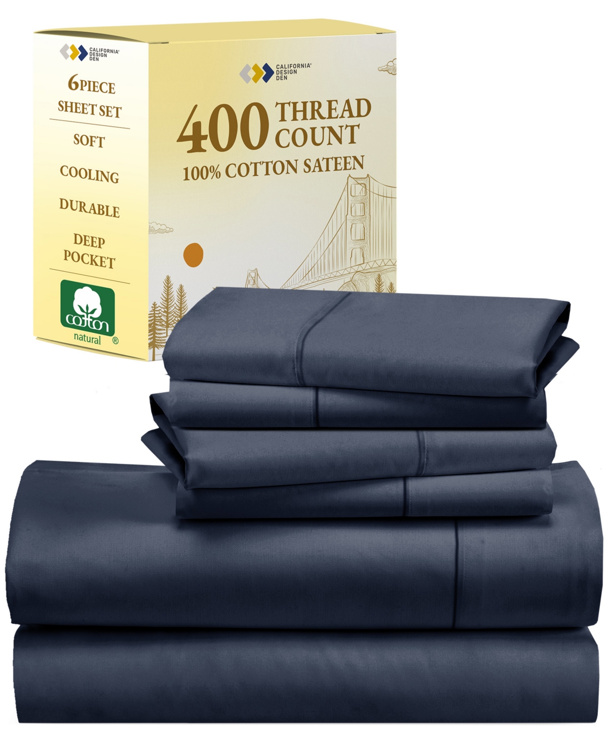 Click here for 6 Piece Sheet Set with 4 Pillowcases - 400 Thread... prices
