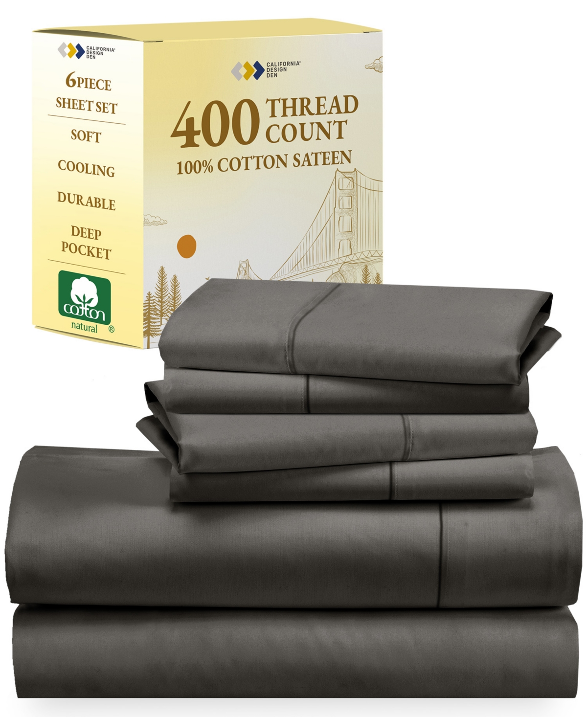 Click here for 6 Piece Sheet Set with 4 Pillowcases - 400 Thread... prices