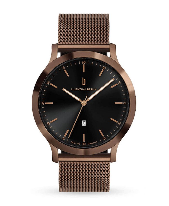 Lilienthal Berlin Men's Huxley Bronze Black Bronze Stainless Steel Mesh ...
