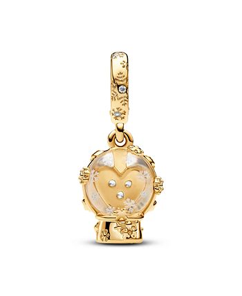 Pandora Cubic Zirconia Heart Snowflake Snow Globe Dangle Charm - Macy's