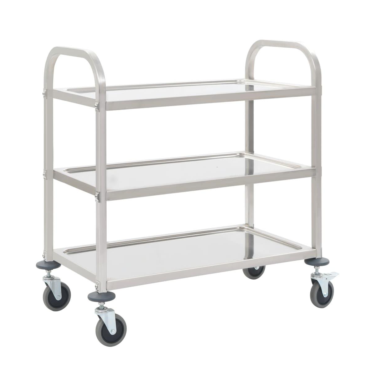 Click here for 3-Tier Kitchen Trolley 37.4x17.7x32.9 Stainless St... prices