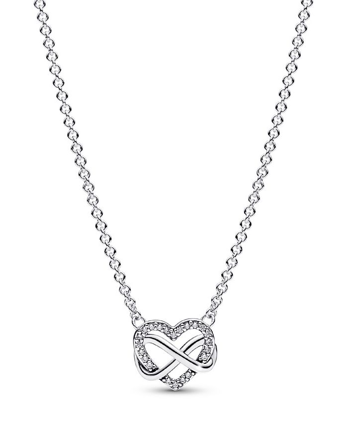 Pandora Moments Sterling Silver Sparkling Cubic Zirconia Infinity Heart ...