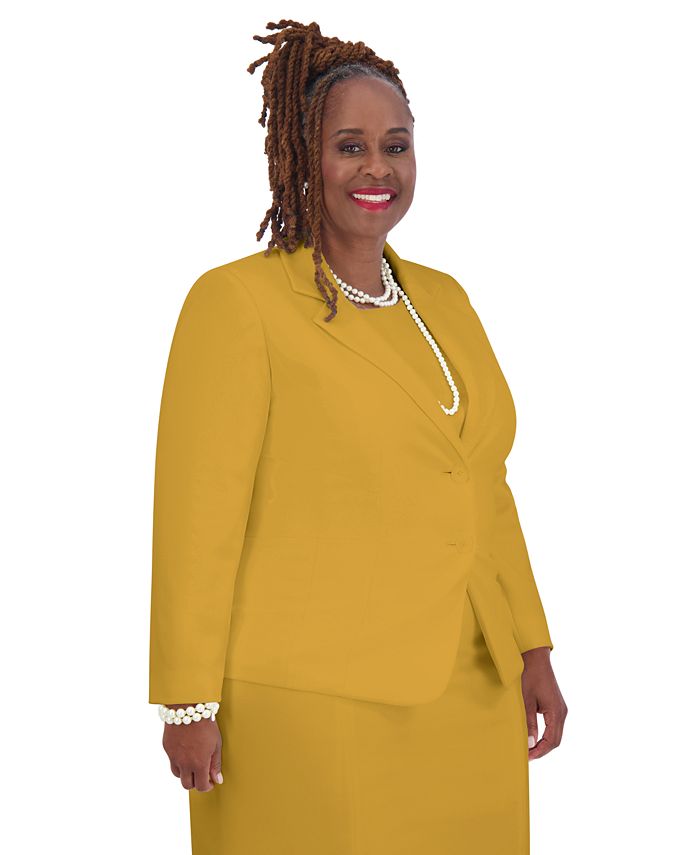 plus size yellow blazer