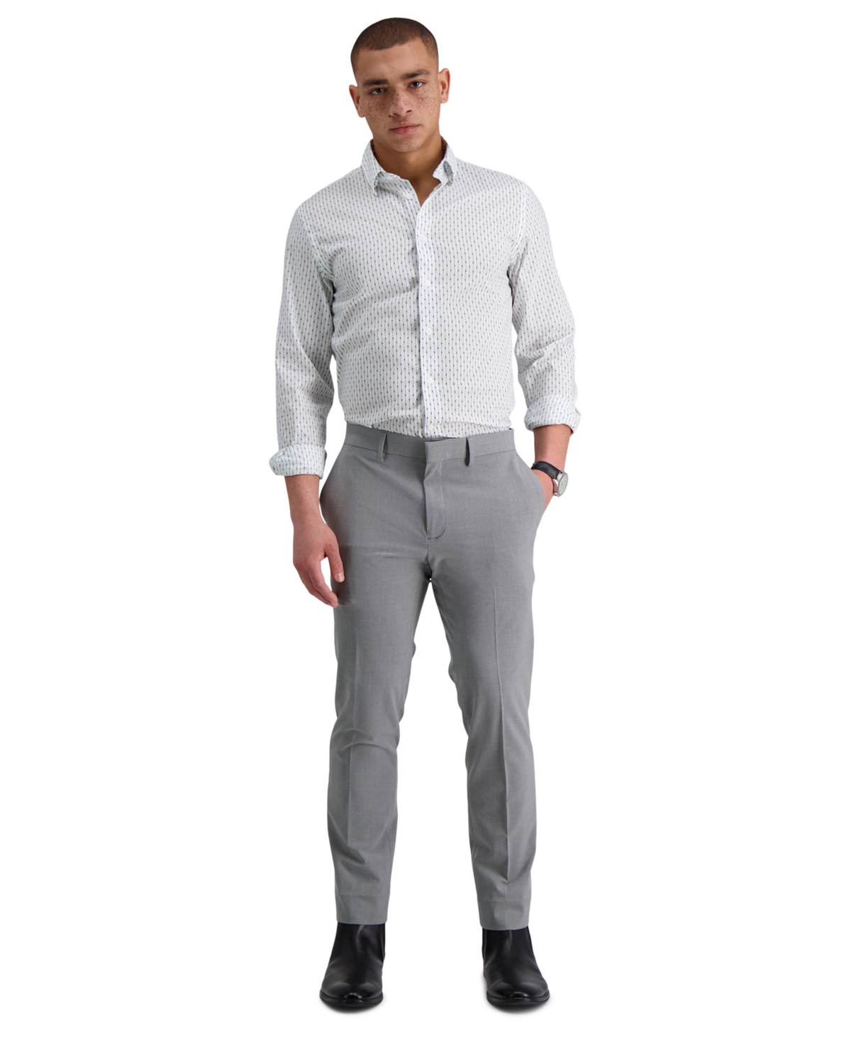 Click here for Kenneth Cole Reaction Mens Gabardine Skinny/Extra-... prices