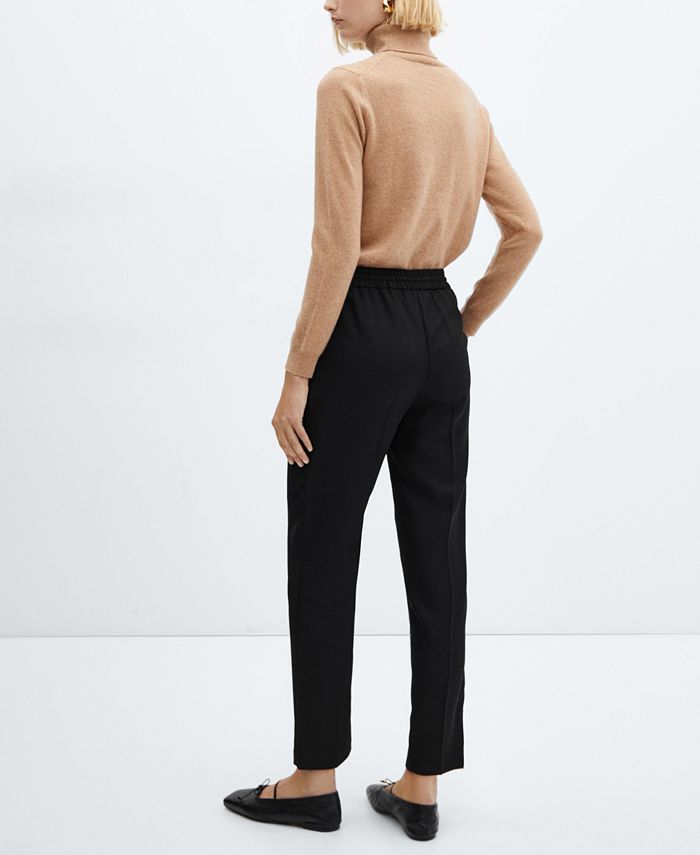 MANGO Women's Flowy Jogger Pants - Macy's