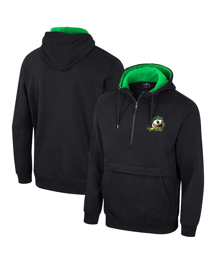 Colosseum Men's Black Oregon Ducks Half-Zip Hoodie - Macy's