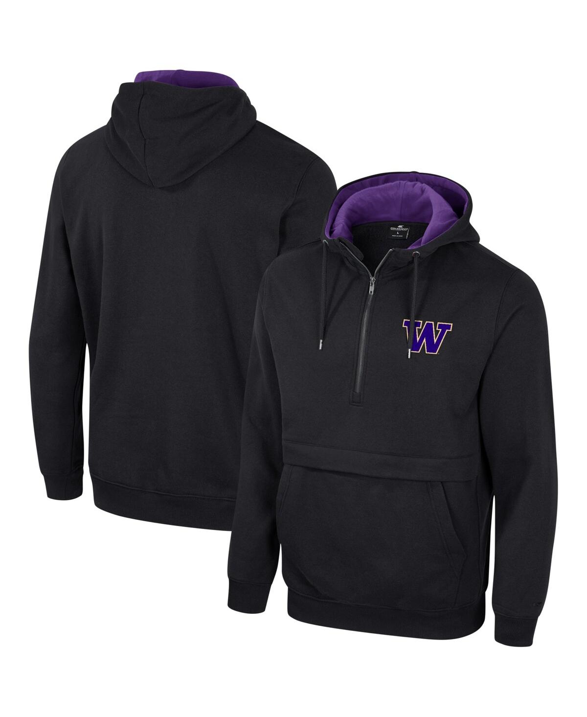 Click here for Mens Colosseum Black Washington Huskies Half-Zip H... prices