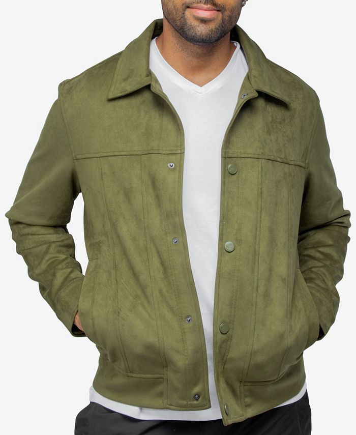X-Ray Men's Faux Suede Button Down Jacket - Macy's