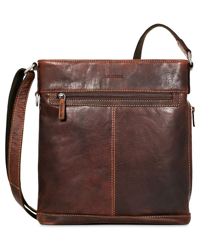 Jack Georges Voyager Leather Crossbody Bag - Macy's