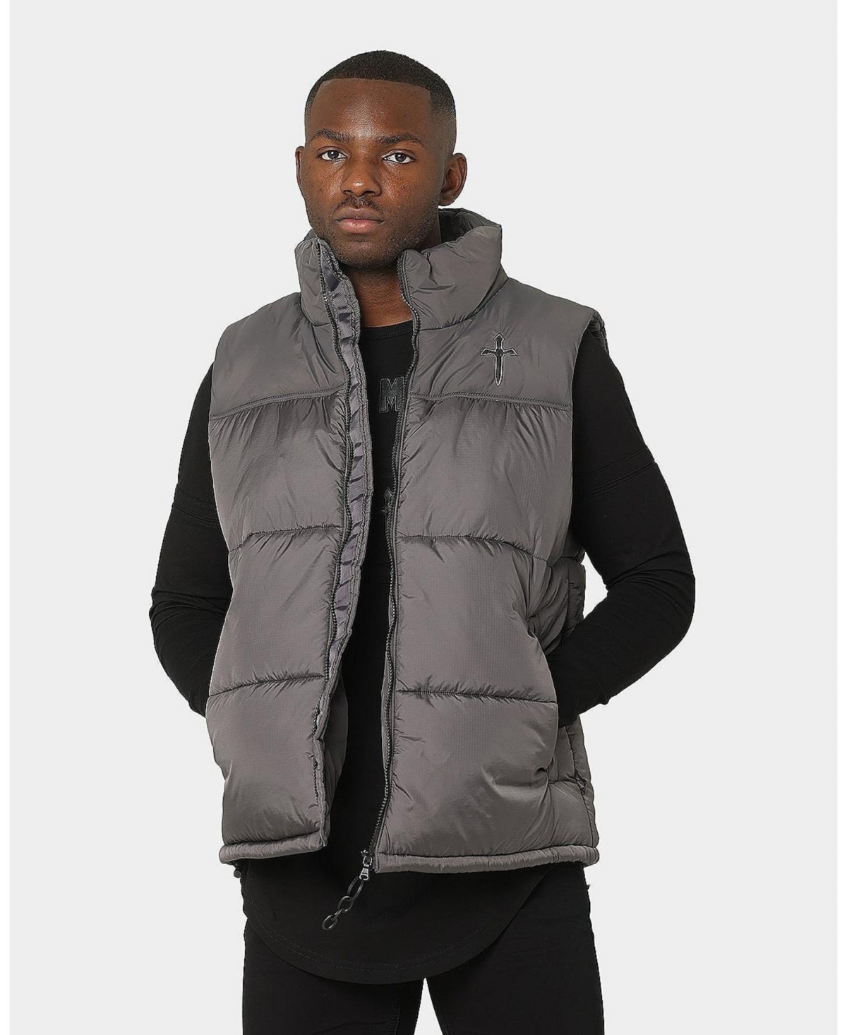 Click here for Saint Morta Mens Kingdom Puffer Vest - Dark grey prices