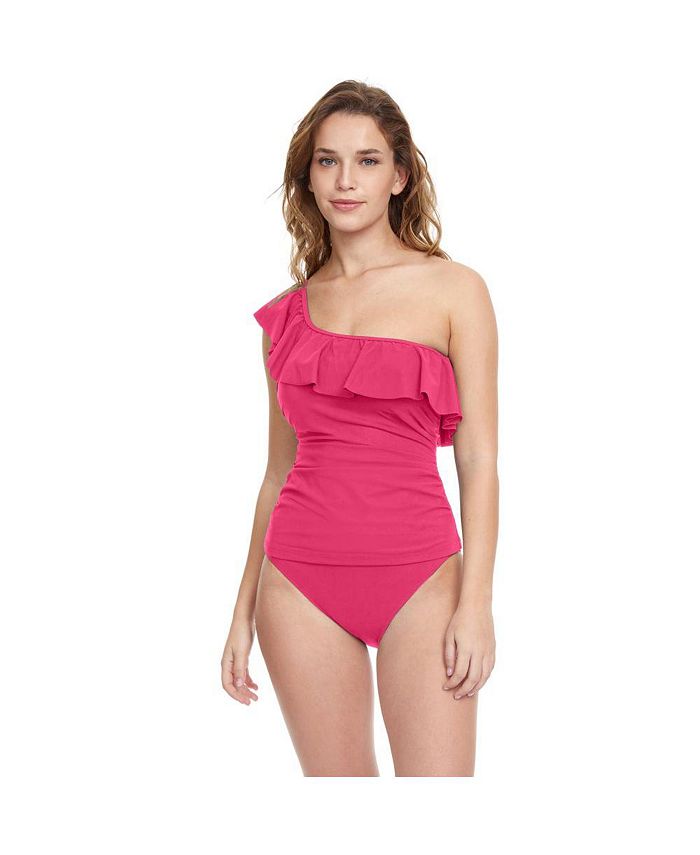 Profile By Gottex Womens Tutti Frutti One Shoulder Ruffle Tankini Macys