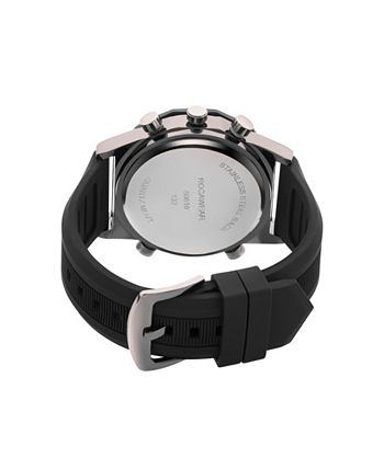 Rocawear Men's Analog-Digital Black Silicone Strap Watch 46mm - Macy's