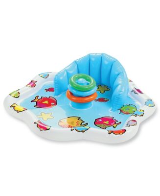 Outdoor Baby Splash Mat with 3 Inflatable Rings and Play Seat ...