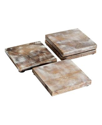 Distress White Square Coaster Set of 4 - Macy's
