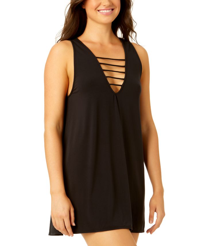 Salt + Cove Juniors' Strappy-Trim Tank Dress Cover-Up, Created for Macy ...
