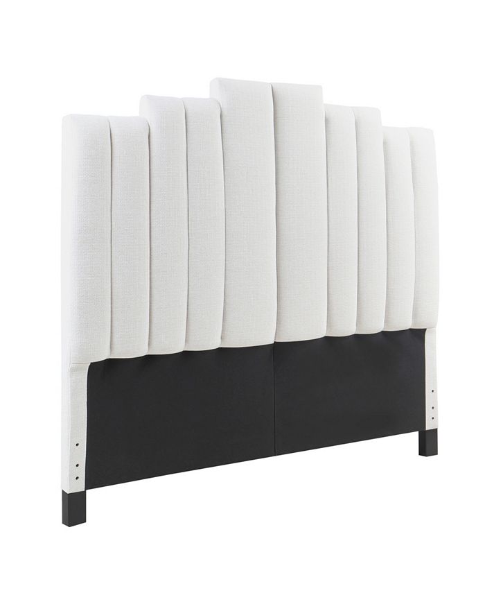 Martha Stewart Collection 78" Hamilton Wide Fabric Channel Tufted King ...