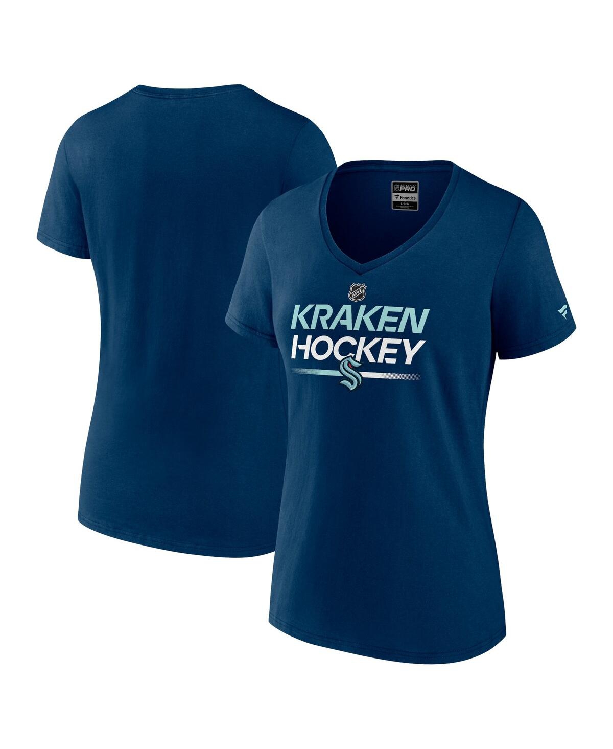 Click here for Womens Fanatics Deep Sea Blue Seattle Kraken Authe... prices